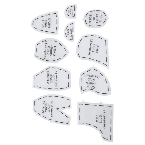 Memory Bear Template Ruler Set Acrylic Memory Bear Sewing Pattern ...