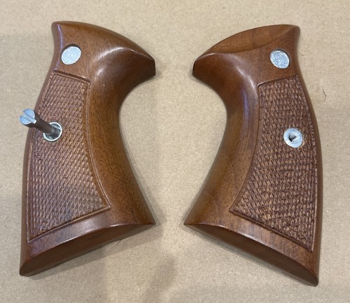 Ruger Factory Security Six Revolver Grips Vintage Target Walnut Wood | eBay