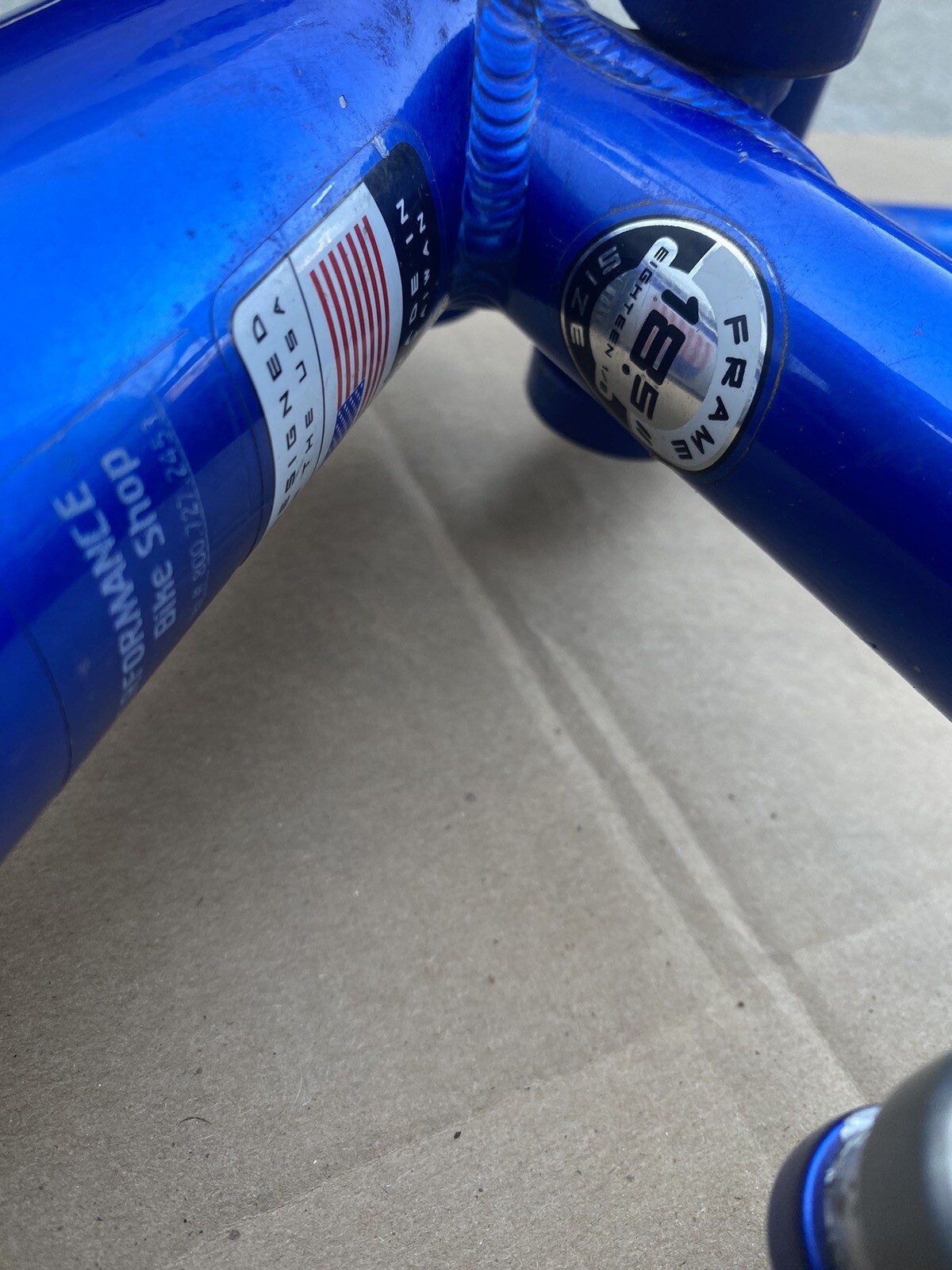 Giant NRS 1 Full Suspension Frame & RockShox Air Shock 18.5” Blue Used ...