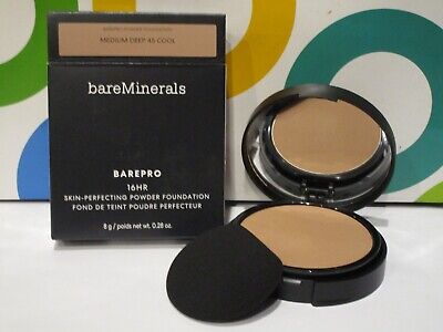 BARE MINERALS ~ BARE PRO 16 HR POWDER FOUNDATION ~ MEDIUM DEEP 45 ...