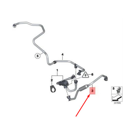 NEW BMW X5 F15 FUEL TANK BREATHER LINE 13907649951 7649951 OEM | eBay