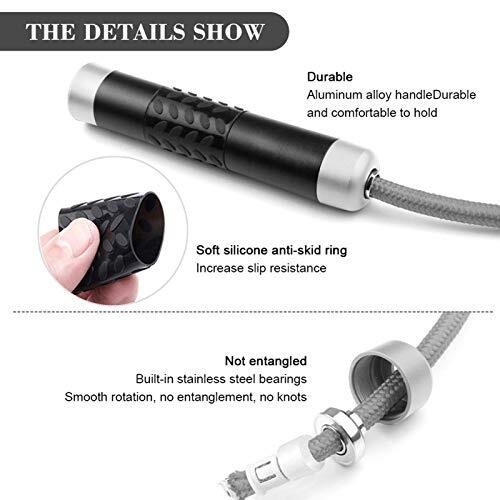 Weighted Jump Rope for Workout Fitness(1LB), Tangle-Free Ball Bearing ...
