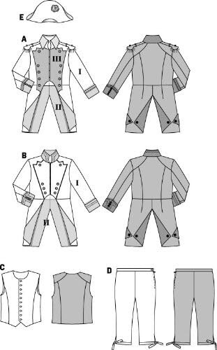Burda Men's Costume NAPOLEON Historical Military Uniform Pattern 2471 ...