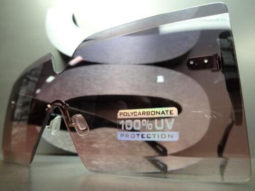 OVERSIZED Modern RETRO SHIELD Style SUN GLASSES Large Frame Flat Lens 5 ...