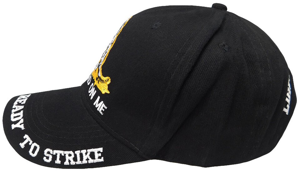 Gadsden DTOM Ready To Strike Liberty Or Death Black Acrylic Embroidered ...