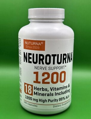 Neuroturna Nerve Support 1200 mg 180 Capsules 8/2026 | eBay