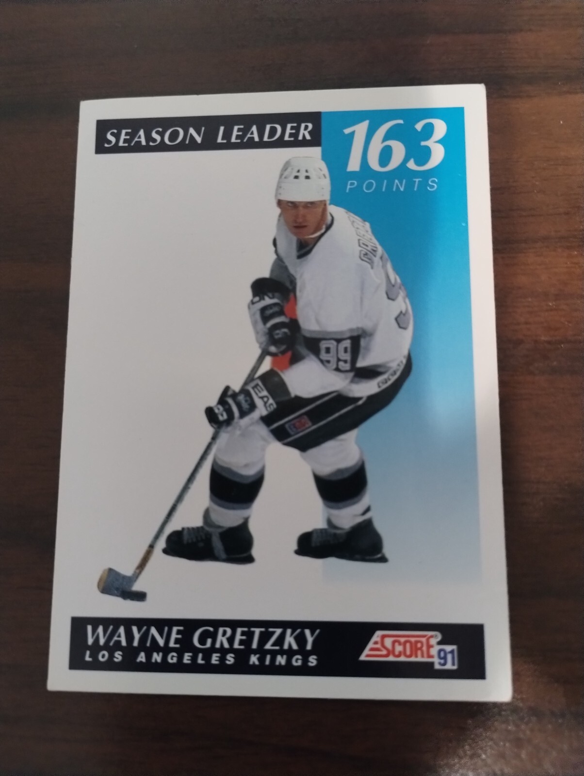 WAYNE GRETZKY 1991 SCORE HOCKEY SEASON LEADER 163 POINTS CARD 406 | eBay