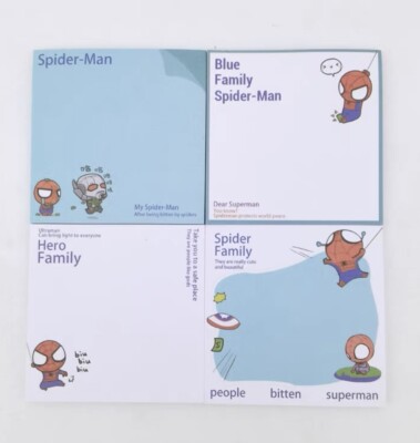 Spider Man note pad 3 X3 Pack (4 Notepad) | eBay