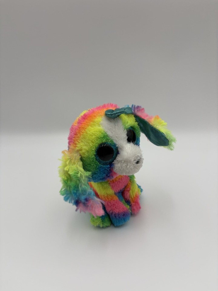 TY Beanie Boo Lola Rainbow Puppy Dog Plush Toy Claire’s Exclusive 6” | eBay