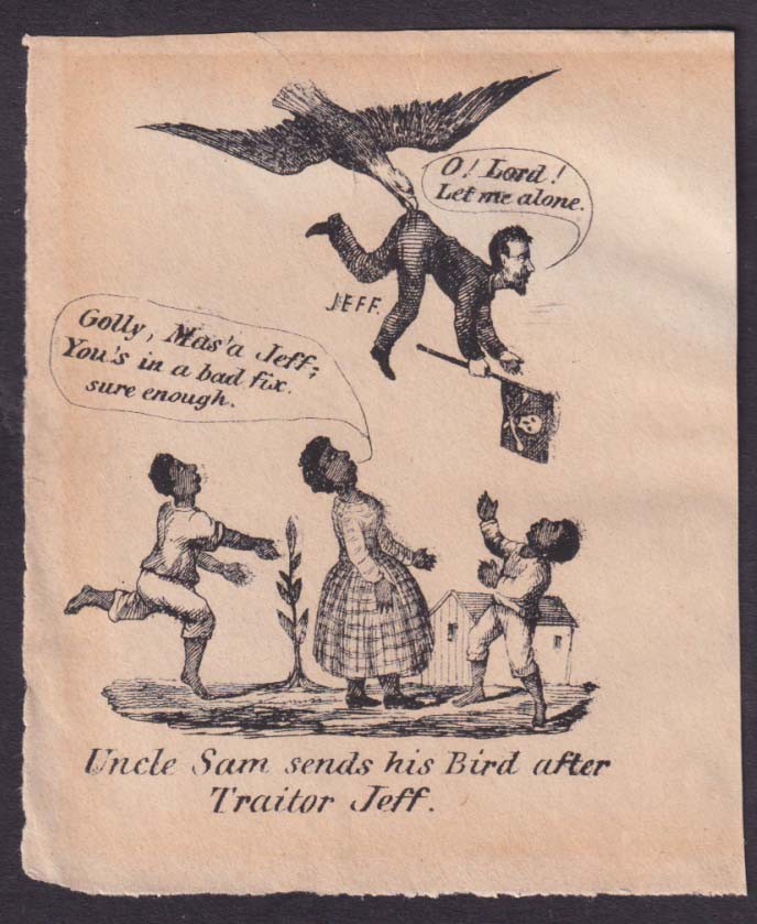 Uncle Sam sends his bird after traitor Jeff Civil War envelope cachet ...
