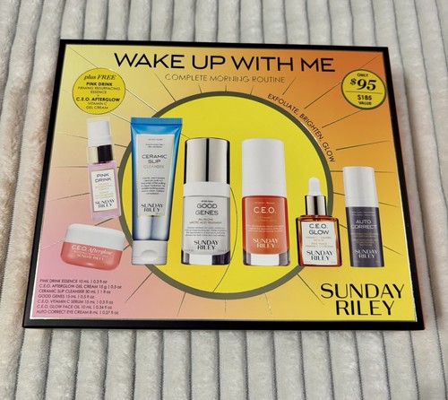 Sunday Riley Wake Up With Me Complete Brightening Morning Skincare Set ...