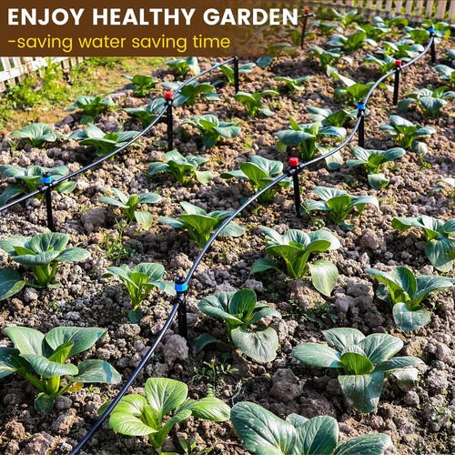 110FT Quick-Connect Drip Irrigation Kit, Garden Watering System DIY ...
