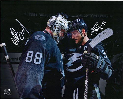 Andrei Vasilevskiy & Steven Stamkos Lightning Signed 16x20 Spotlight ...