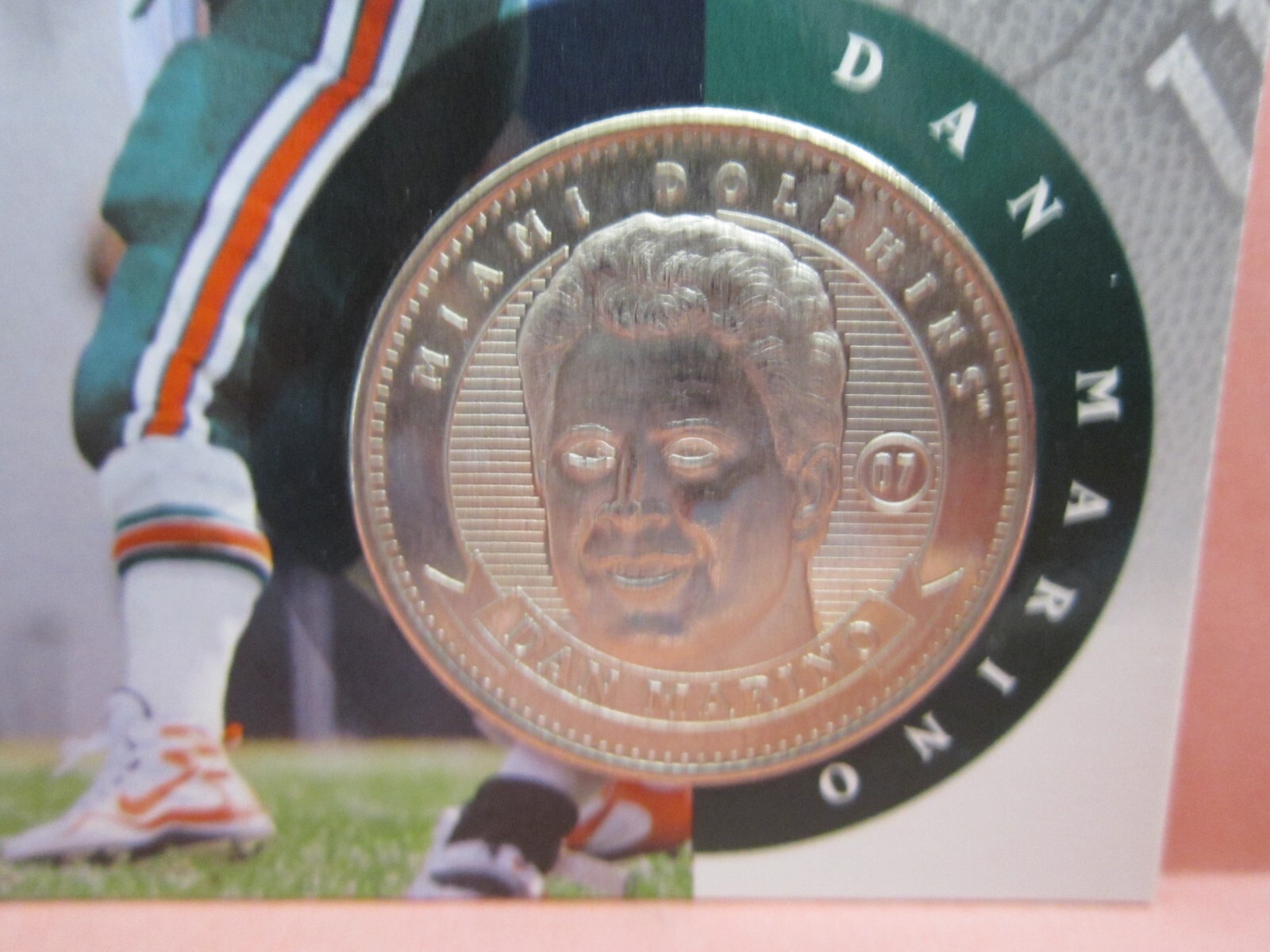 DAN MARINO 1998 PINNACLE MINT NICKEL COIN&SPORTS CARD#7-1:41!DOLPHINS ...