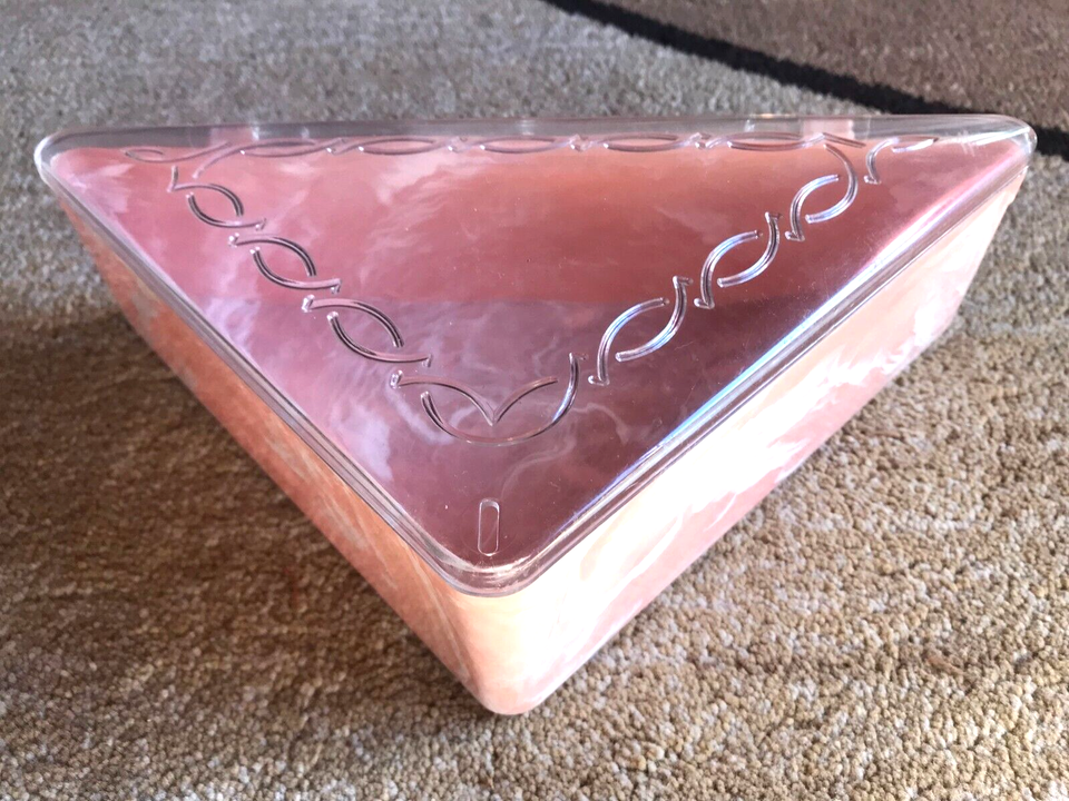 Vtg Hommer Mfg Co USA Triangular Plastic Hankie Vanity Box Pink MCM | eBay