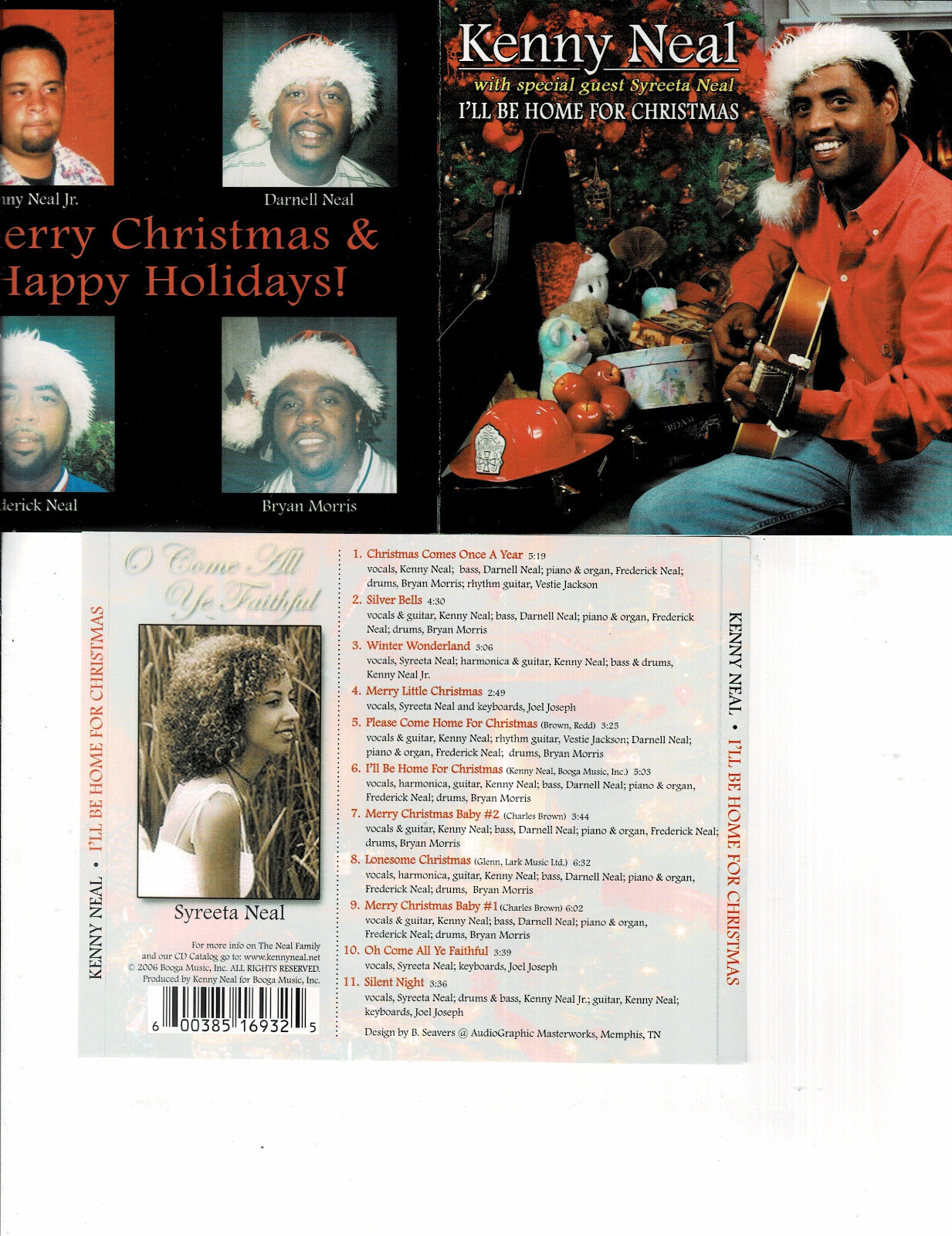 KENNY NEAL - I'LL BE HOME FOR CHRISTMAS (CD 2006) **11 TRACKS** SYREETA ...