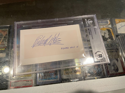 1968 RICHARD HALE ACTOR SIGNED CUT ON INDEX CARD BECKETT | eBay