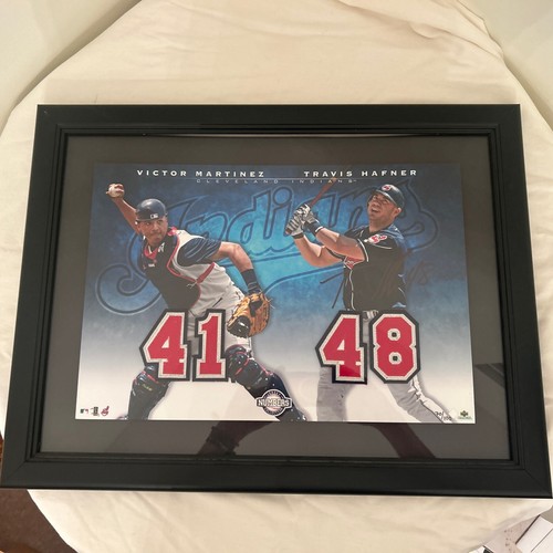 Cleveland Indians Travis Hafner Autograph Victor Martinez Photo Framed ...