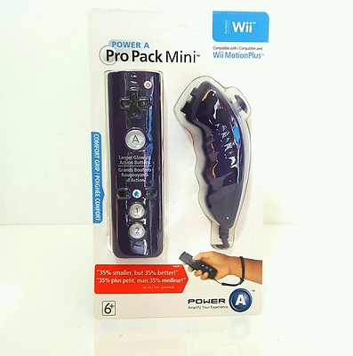 Purple PowerA Pro Pack Mini Remote + Nunchuk For Wii = Better for ...