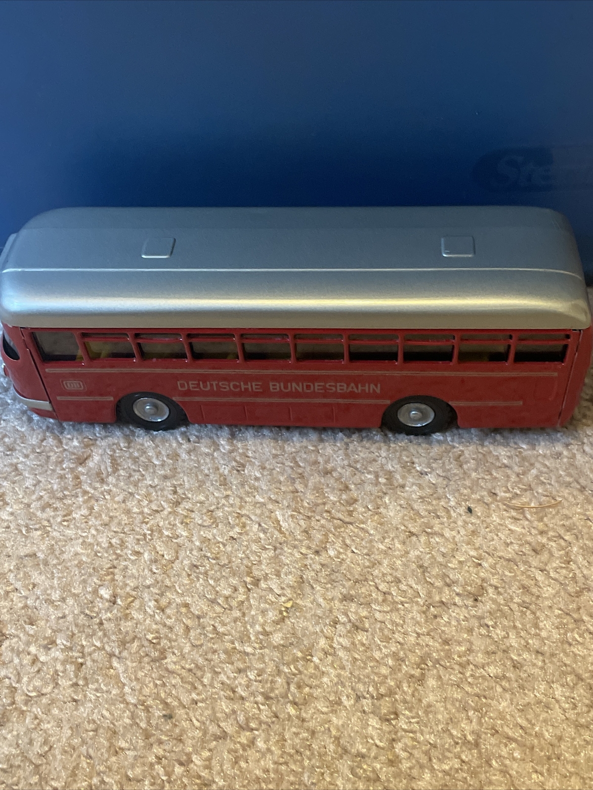 Deutsche Bundesbahn Tin Toy Railway Bus Omnibus Red “Replica” | eBay