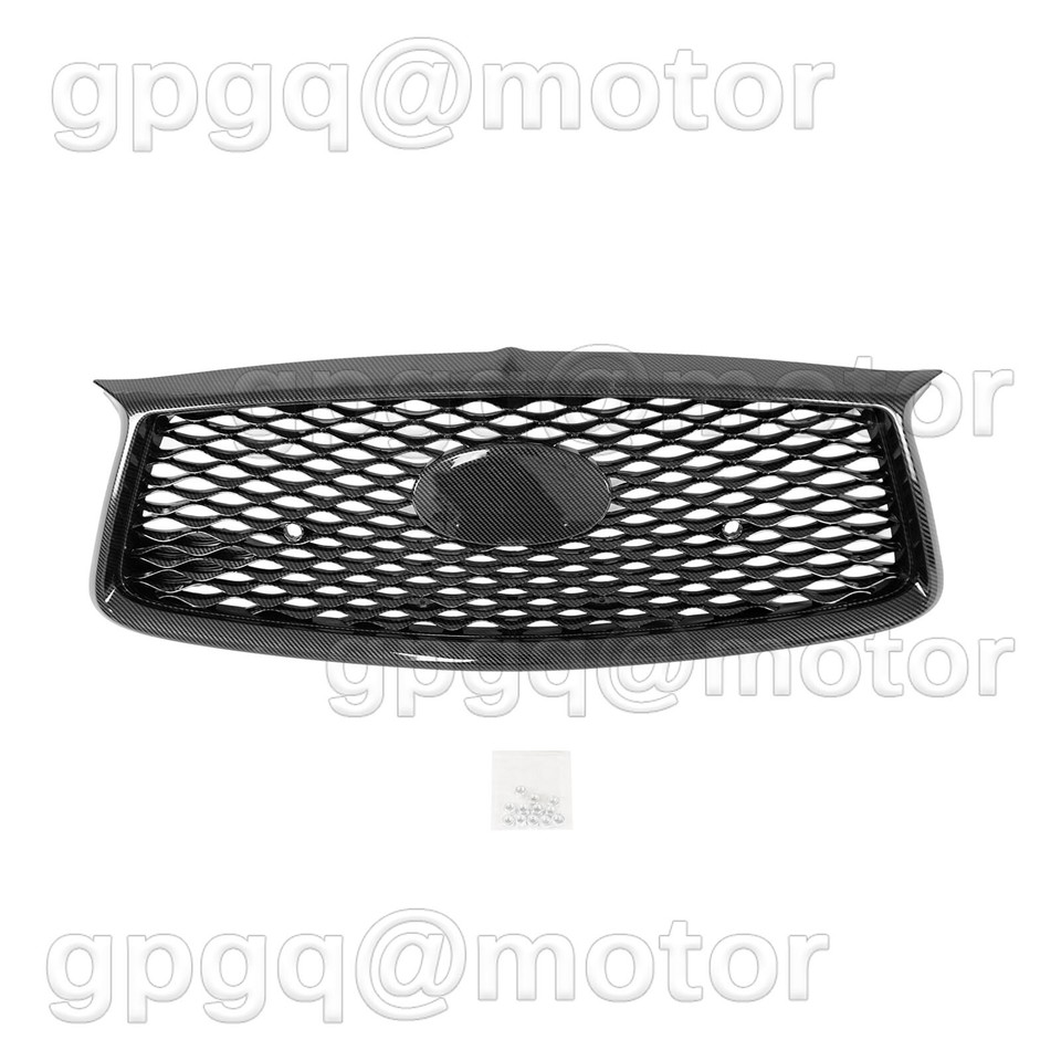 For Infiniti Q60 V37 2017-2022 Carbon Fiber Front Bumper Mesh ...
