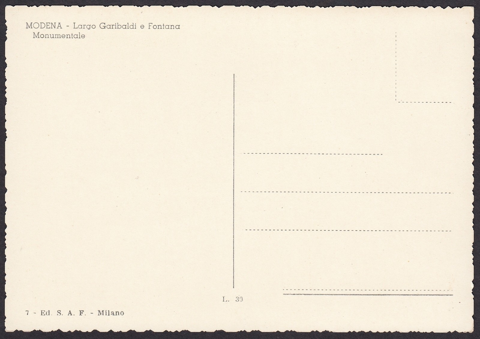 AA4054 Modena - Città - Wide Garibaldi And Fountain Monumental ...