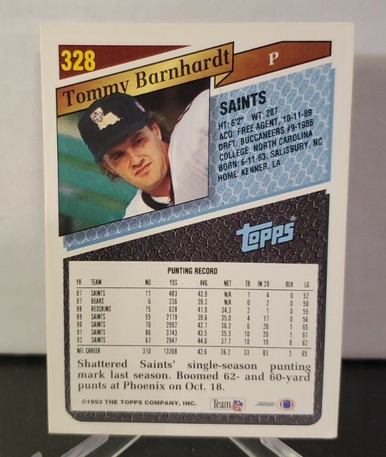 1993 Topps - Gold #328 Tommy Barnhardt for sale online | eBay
