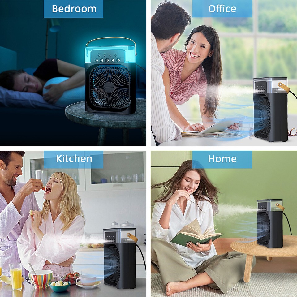 Portable air conditioner table mini personal space air cooler fan | eBay