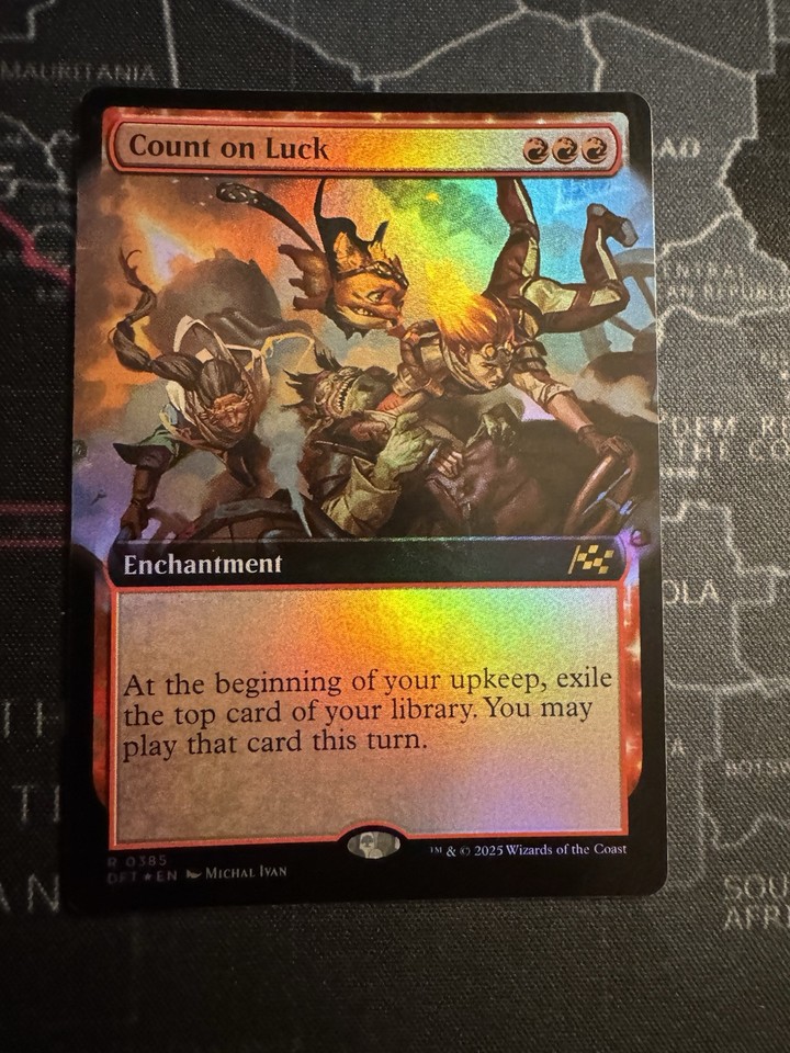 MTG Count on Luck Borderless Foil Rare MTG 2025 Aetherdrift #0385 NM | eBay