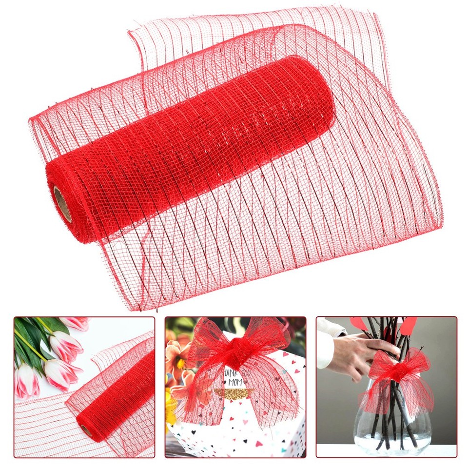 1 Roll of DIY Craft Making Mesh Ribbons Practical Flower Wrapping ...