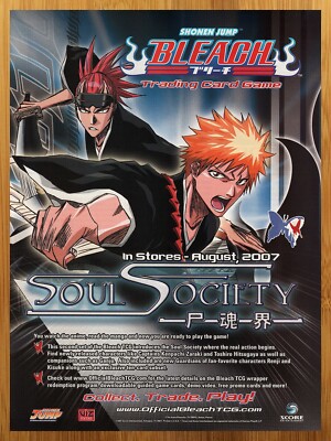 2007 Bleach TCG Soul Society Print Ad/Poster CCG Trading Card Game ...