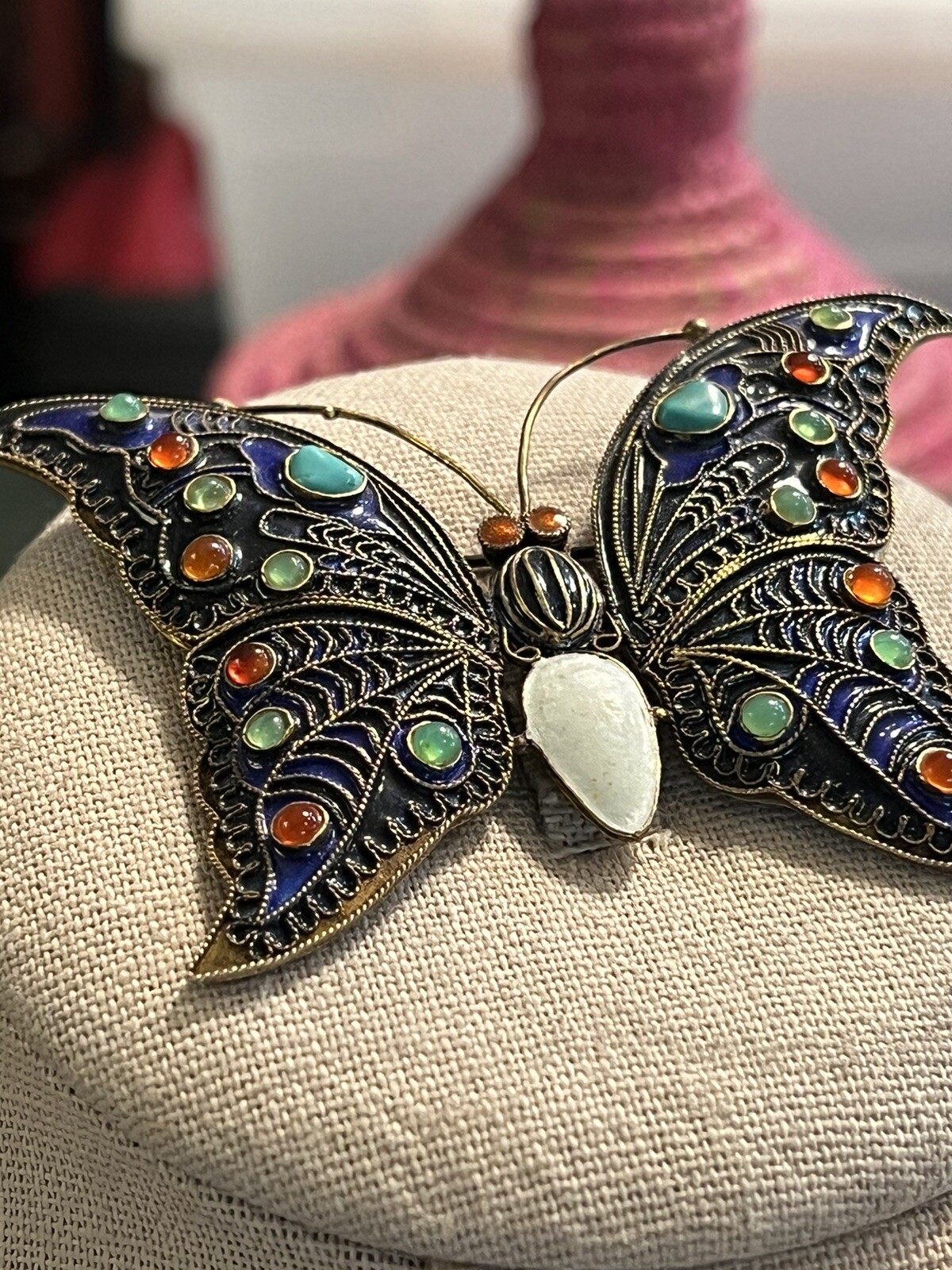 MMA Butterfly Brooch from 1992. Sterling Silver. - Gem