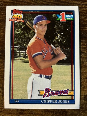 1991 Topps Baseball Chipper Jones Rookie Card #333 - HOF | eBay