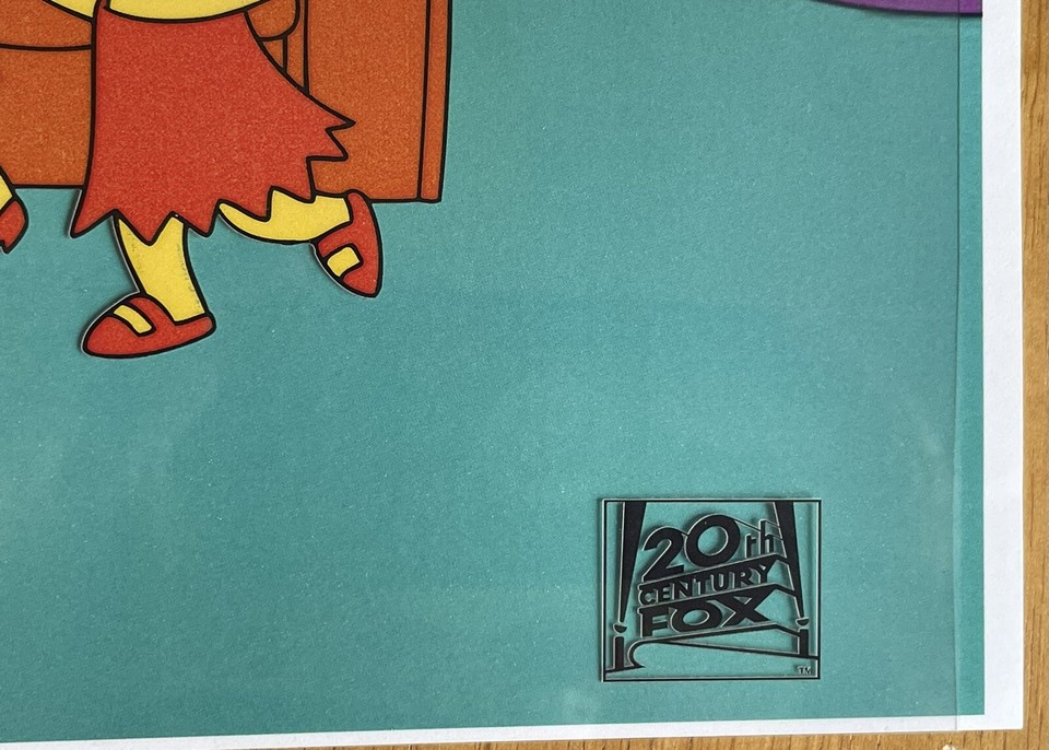 BART Nancy Cartwright Autographed THE SIMPSONS Family Animation Sericel ...