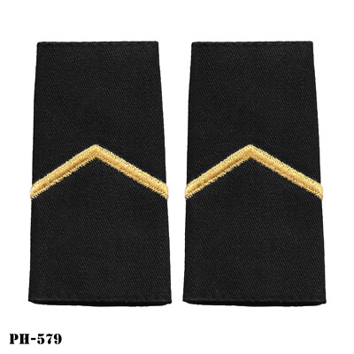 US Army ROTC JROTC Male Cadet Private Rank Shoulder Marks with Snaps ...