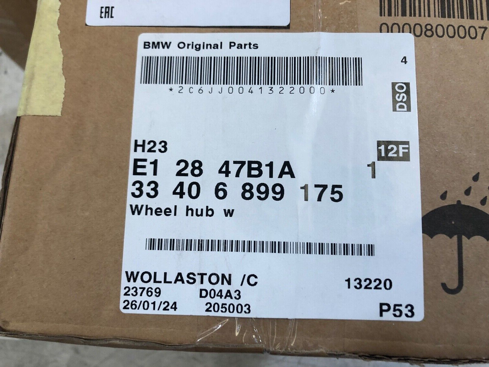 BMW Hub with Bearing - 33406899175 - Genuine OEM Part- New 6899175. REF ...