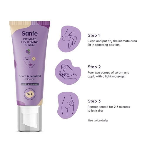 Sanfe Intimate Lightening Serum For Dark Underarms, Inner Thighs ...