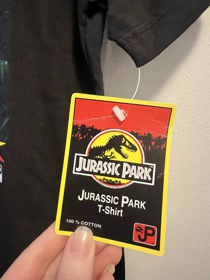 Jurassic Park Vintage 1990s Black T-shirt Classic Rap Attack Dino ...