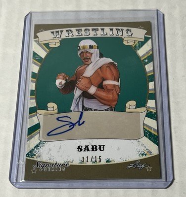 2016 Leaf Wrestling Signature Series Sabu Blue Ink Auto Autograph 11/15 ...