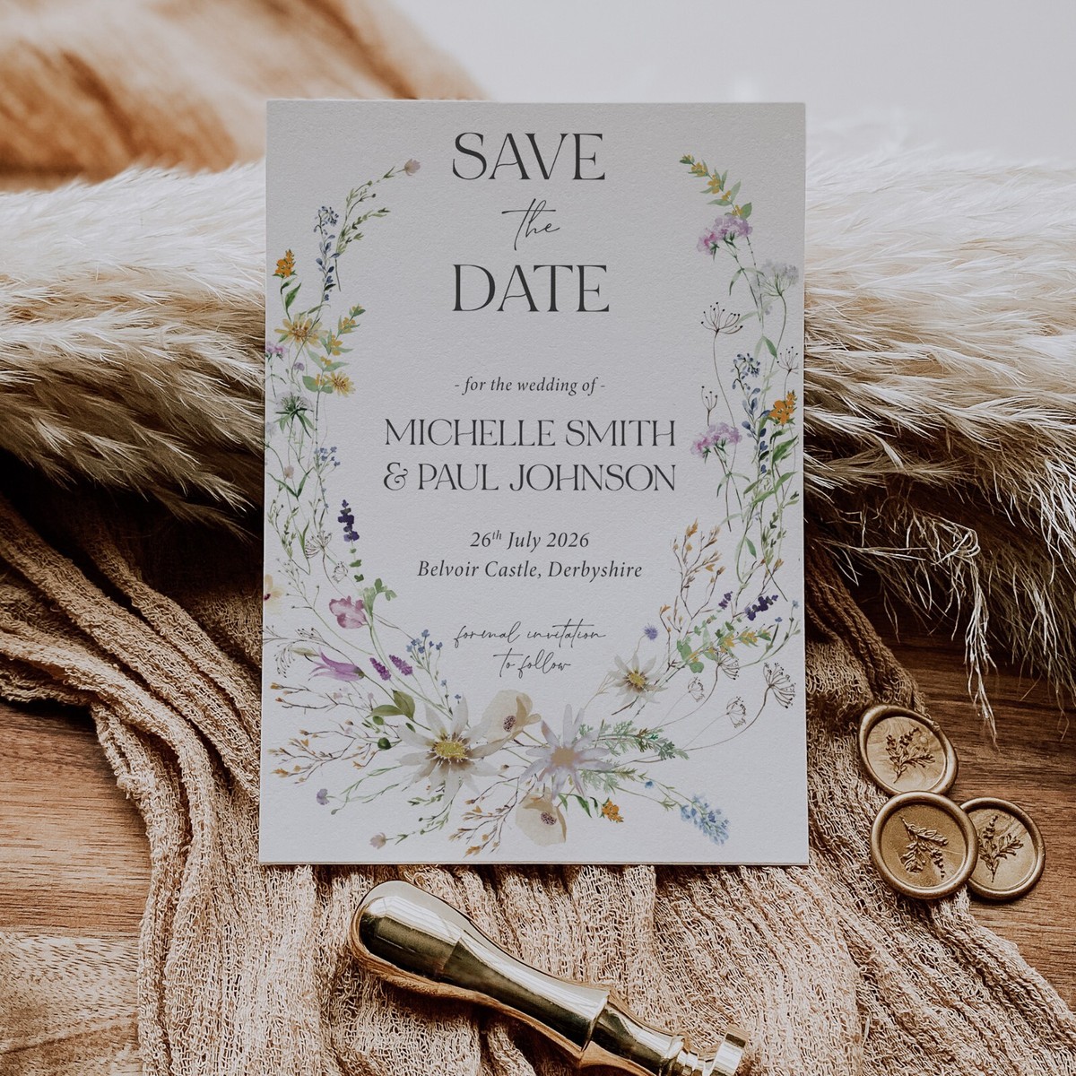 Wildflower Wedding Save The Date Cards
