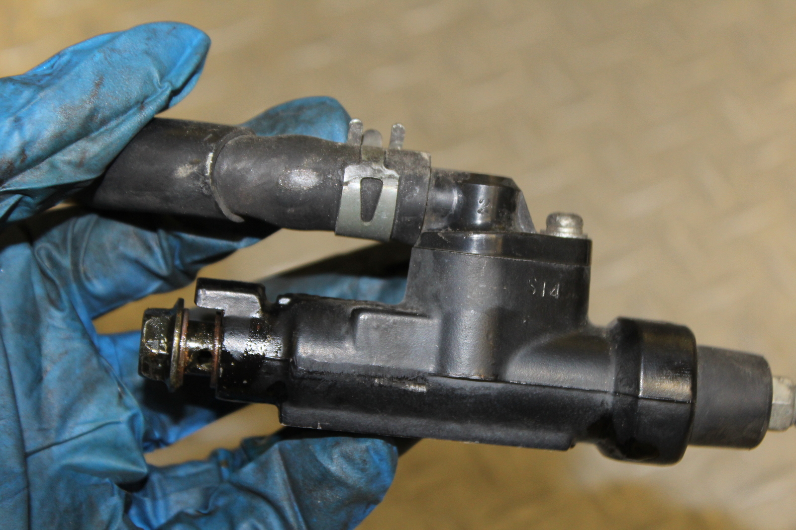 1989 YAMAHA VMAX 1200 VMX1200 REAR BACK BRAKE MASTER CYLINDER W ...