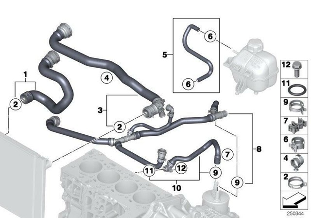 Neu Orginal BMW Kühlmittelschlauch 17129802104 online kaufen | eBay