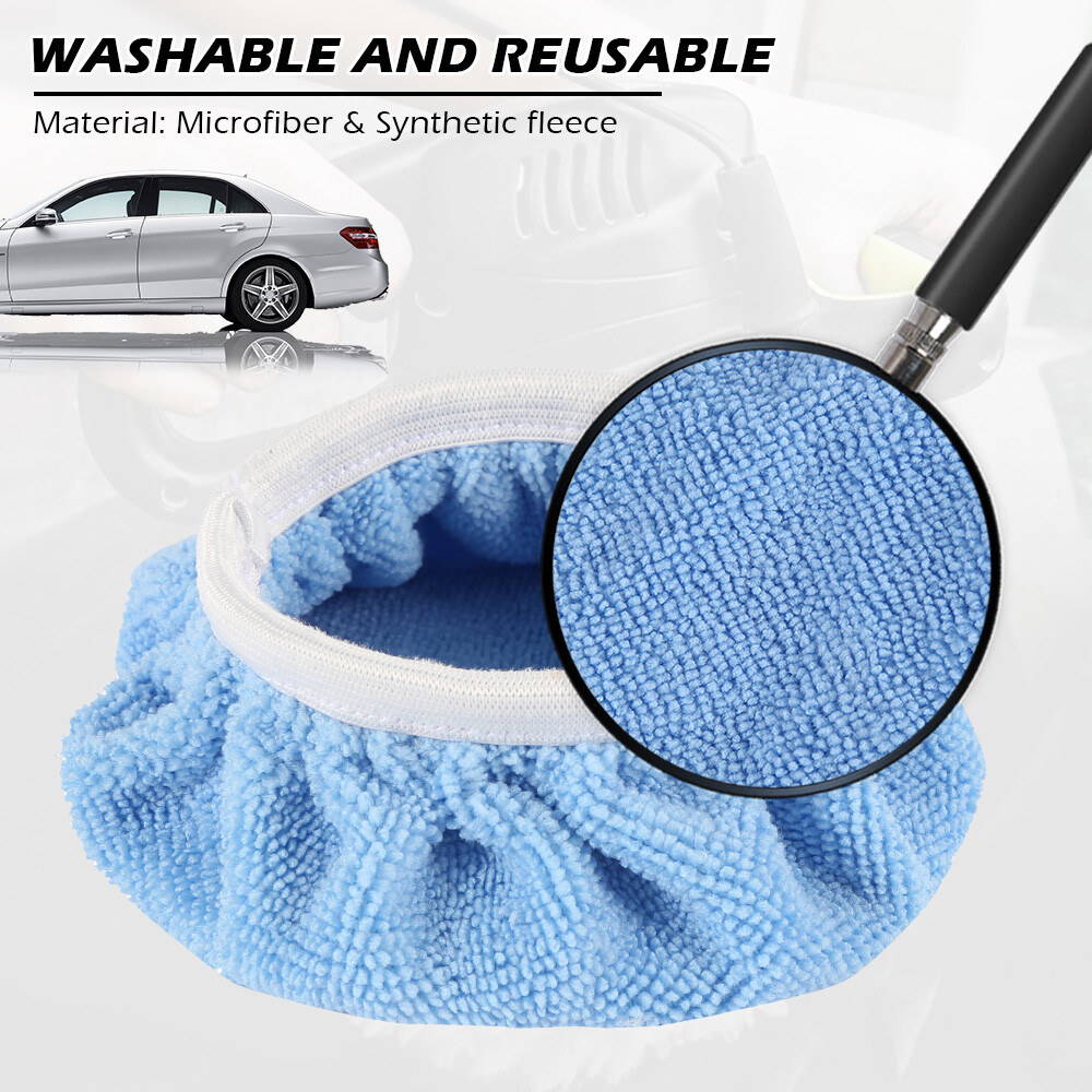 8pcs 6" Polishing Bonnet Buffer Pads Soft White Wool For Car Polisher ...