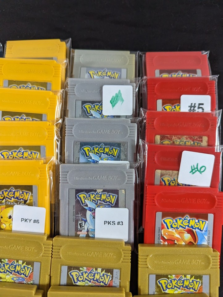 Pokémon GBC Gameboy Games — Authentic OEM (Yellow, Red, Blue, Crystal ...