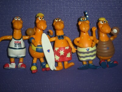 Complete Set of 5 Vintage Kraft Macaroni & Cheese Cheesasaurus Rex ...