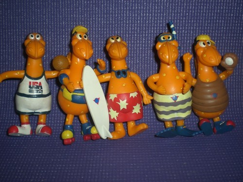 Complete Set of 5 Vintage Kraft Macaroni & Cheese Cheesasaurus Rex ...