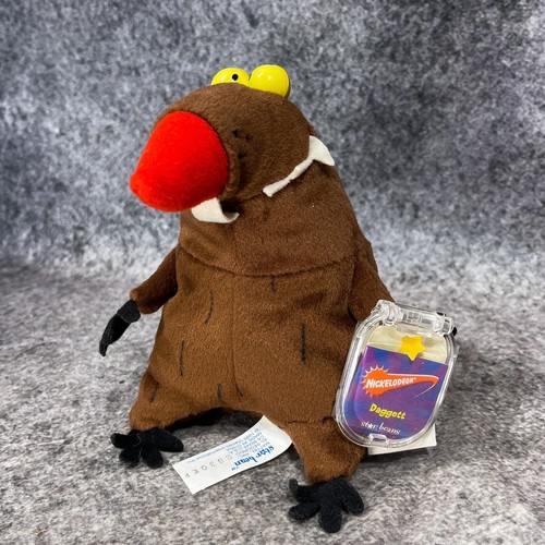 Vintage Nickelodeon Angry Beavers DAGGETT 6" Plush Beanbag Toy Star ...