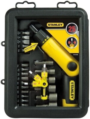 Stanley Pistol Grip Ratchet Screwdriver Set 25 Piece Kit Set 0-63-022 ...