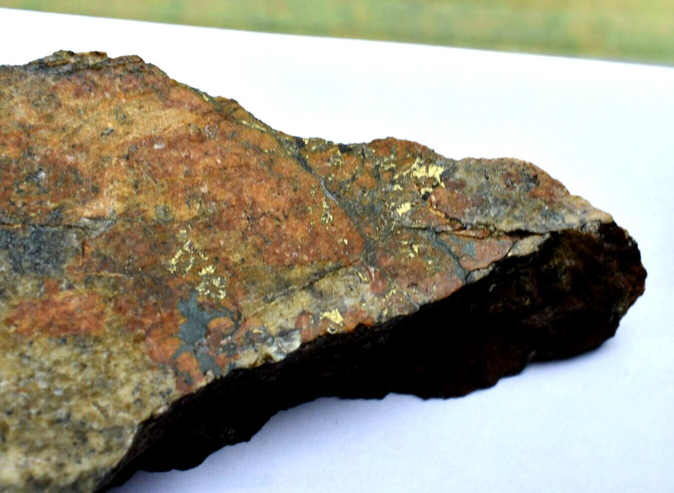 Gold Silver Ore 1800s North Carolina Ore Knob Copper Mine Cut Slab | eBay