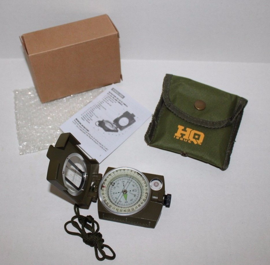 Military Mil Spec Style Lensatic Compass Bubble Level Camping Hiking ...